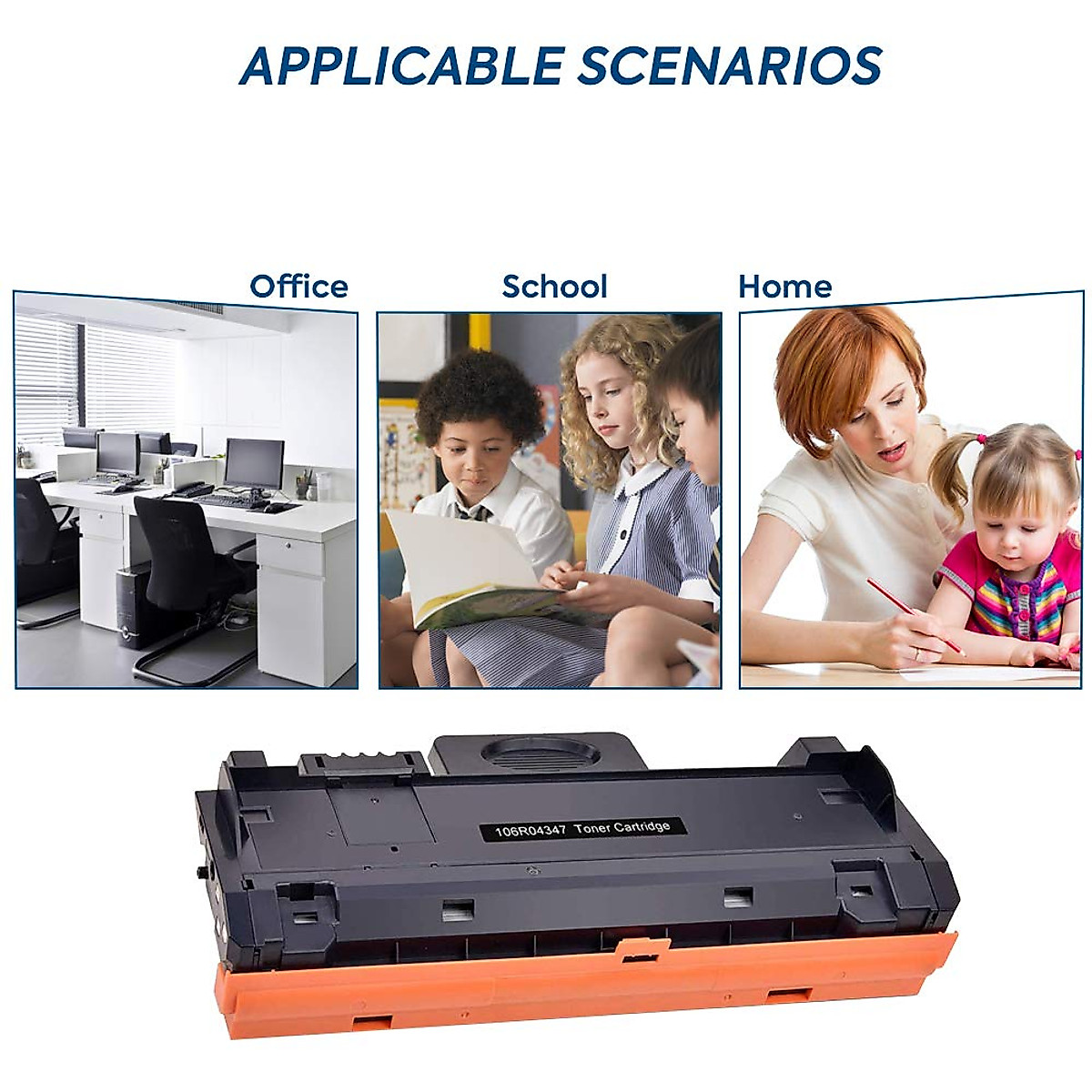 ALLWORK Compatible Xerox B205/ B210/ B215 Toner Cartridge Replacement for 106R04347 106R04346 High Yield 3,000 Pages use for Xerox B205NI B210DNI B215DNI Printer (Black, 1-Pack)