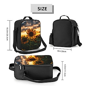 AHOBAGGA Personalized Lunch Bag Custom Your Name Picture Photo Insulated Lunch Tote Box Reusable Picnic Lunch Boxes for Work Travel Picnic Hike Beach