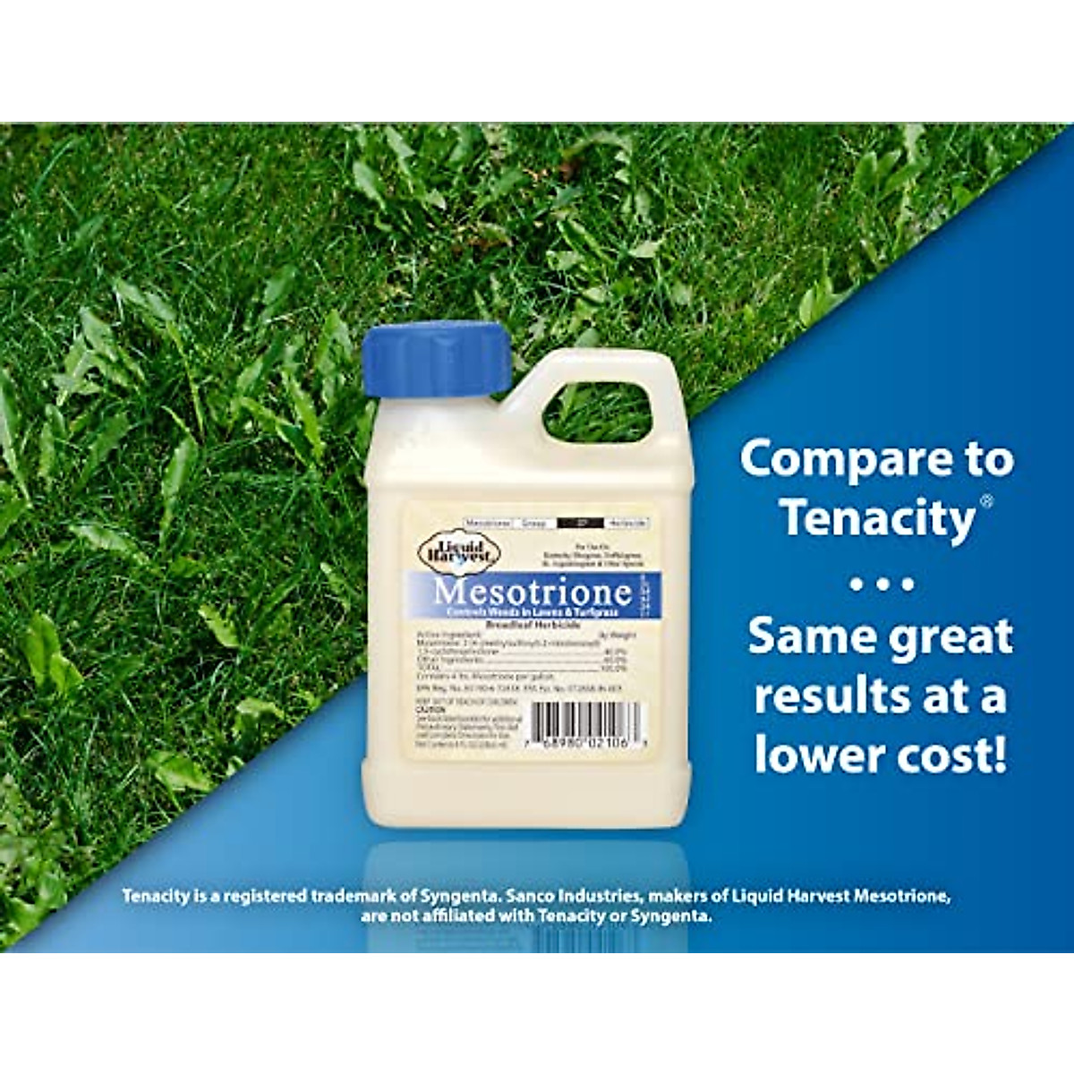 Liquid Harvest Mesotrione - 8oz - Mesotrione Concentrate (Compare to Tenacity) - Pre and Post-Emergent Weed Killer for Lawn and Turf Grasses