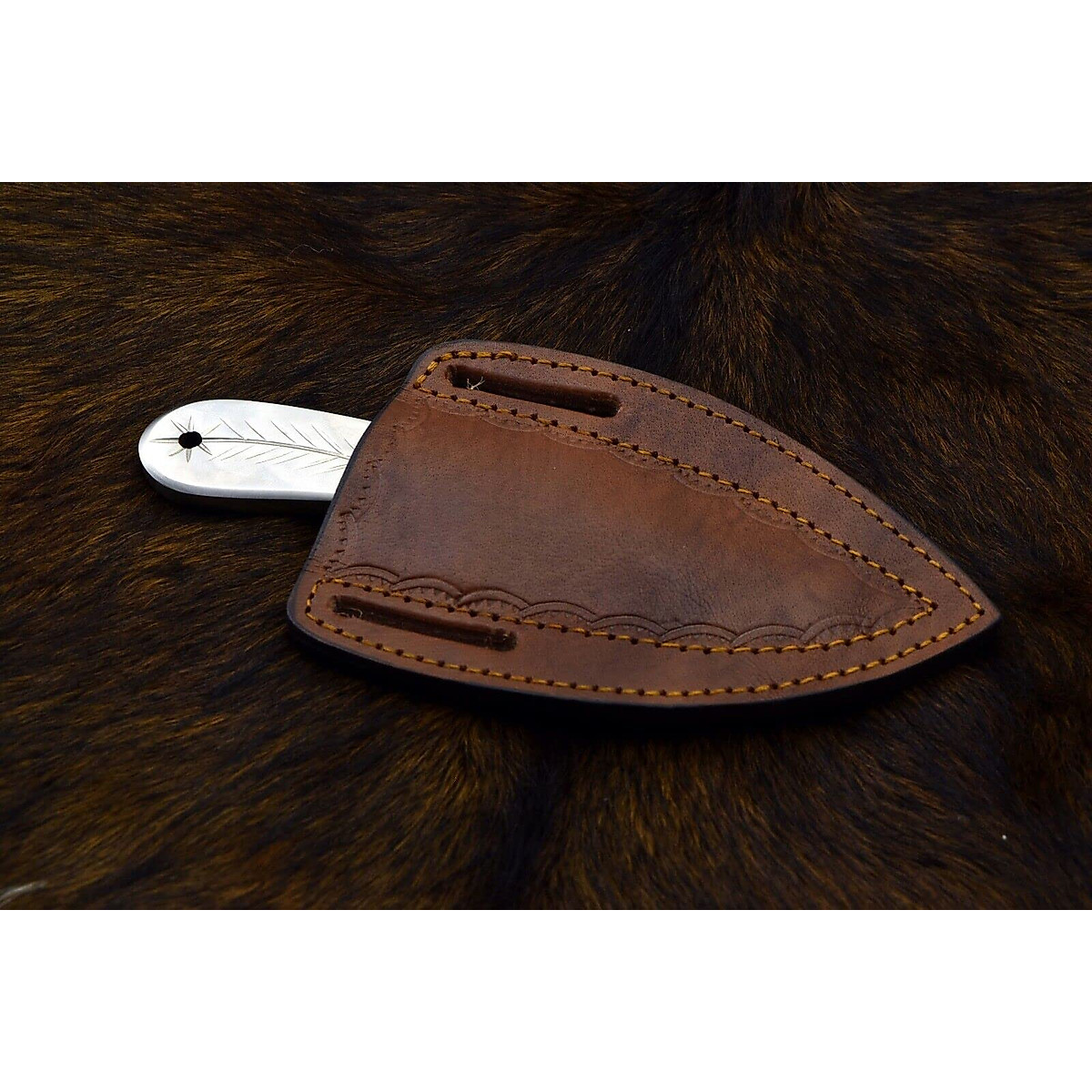 DKONLY-BLADES USA: 6.3" Custom Designed Hand-forged D2 Steel Hunting Blank Blade/Skinner Knife (i1x) (Handle Style: Flower)