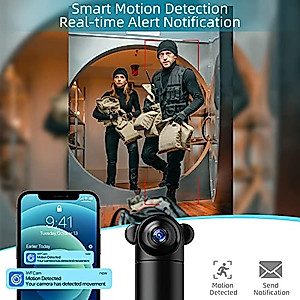 Small Nanny Cam WiFi Spy Hidden Camera Mini Home Security Camera Indoor Baby Monitor Tiny Pet Camera 1080P Live Remote View Motion Detection Night Vision (No Battery - USB Charge)