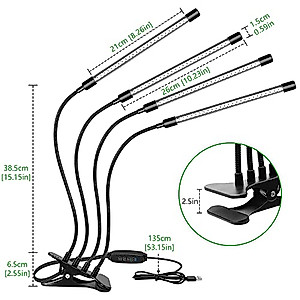 UV Black Light, 3 9 12H Timer, 10 Dimmable Levels UV Light, Four Head 108LEDs Blacklight, 395-405nm LED UV Lamp for Glow in The Dark, Stage Lighting, Body Paint, Cure 3D Printer Resin