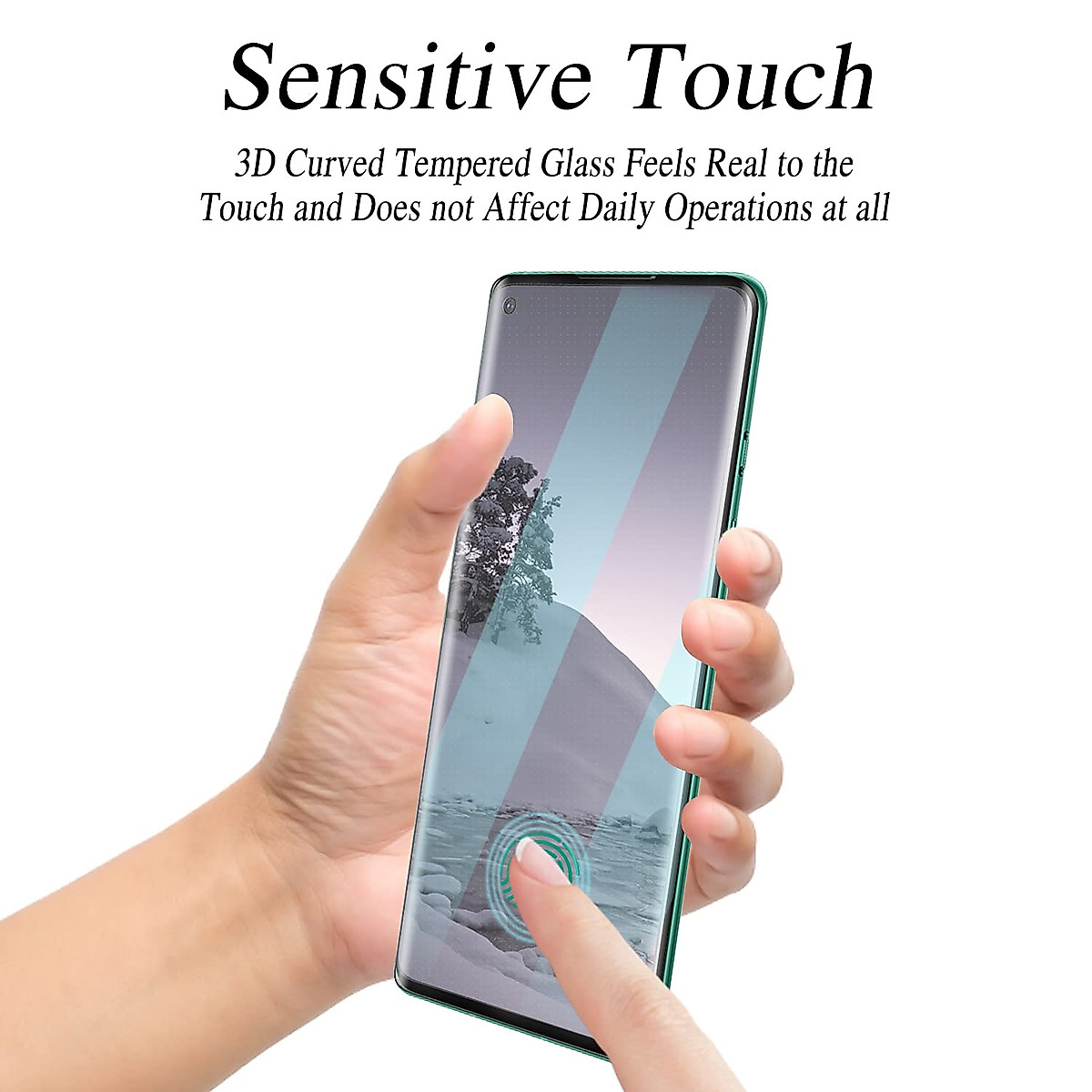 MAYtobe Designed For Oneplus 8, Oneplus 8 5G, Oneplus 8 5G UW 3D Curved Screen Protector Tempered Glass, HD Transparent, 9H Hardness, Bubble Free,