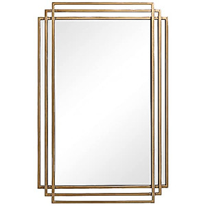 Uttermost Amherst Brushed Gold 23 3/4" x 36 1/2" Wall Mirror