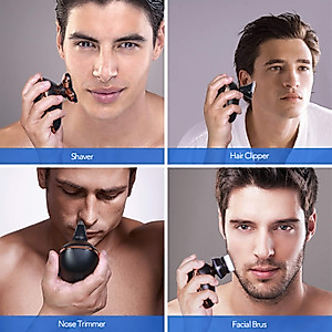 Electric Razor for Men,Plusdot 5D Wet Dry Electric Rotary Shaver Waterproof Grooming Kit,Men's Beard Trimmer 5 in 1 USB Rechargeable Cordless Bald Head Shaver Smooth Hair Trimmer