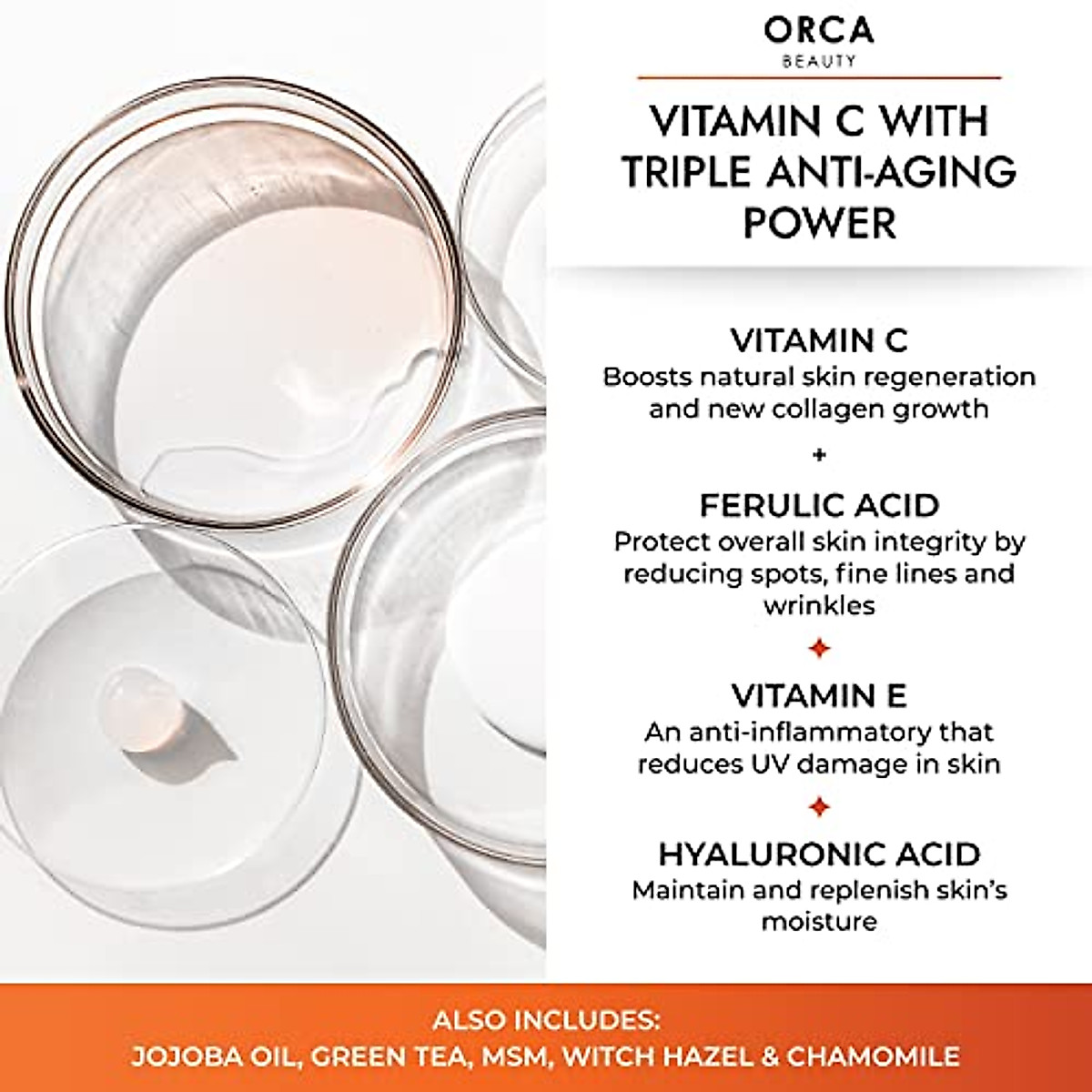 Vitamin C Serum For Face with Hyaluronic Acid Vitamin C Skin Serum Vitamin C Face Serum, Serum Vitamina C Para El Rostro Serum - Face Vitamin C Serum, Vitamin C Facial Serum, Vit C Serum