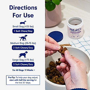 PetLab Co. Probiotics for Dogs, Support Gut Health, Occasional Diarrhea, Digestive Health & Seasonal Allergies - Salmon Flavor - 30 Soft Chews