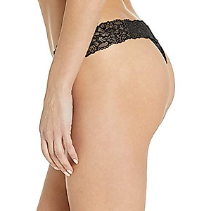 Maidenform womens Sexy Must Haves Lace Thong Panties, Black, Medium US