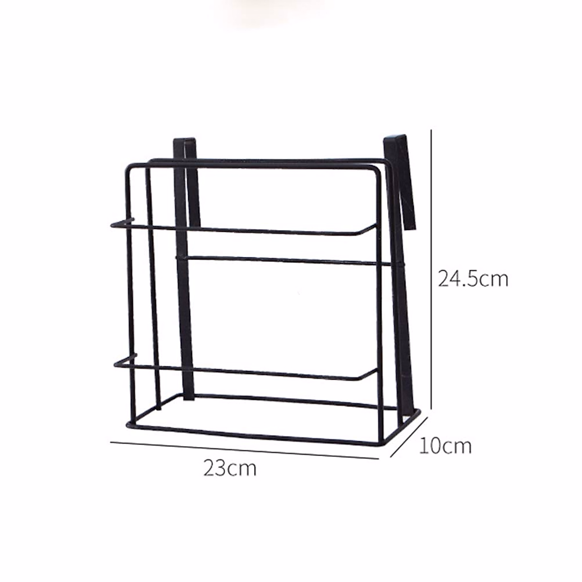 Yardwe Under Cabinet Organizer Shelf Hanging Storage Baskets Rack Chopping Board Holder Shelves for Kitchen Pantry Cupboard Black