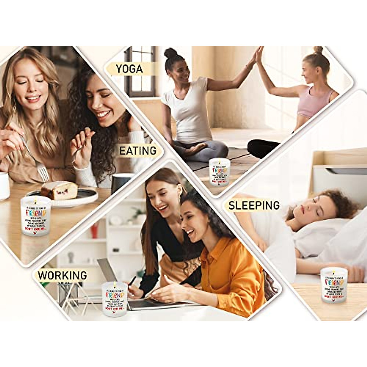 Friendship Gifts for Friends, Christmas, Birthday Gifts for Women, Graduation Gifts for Friends, Female Friend Gift Ideas, Candle Gifts for Friends, Vanilla Lavender Scented Candle 10oz