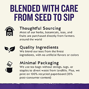 Celestial Seasonings Sleepytime Wellness Tea Plus Melatonin, Caffeine Free, 18 Tea Bags Box