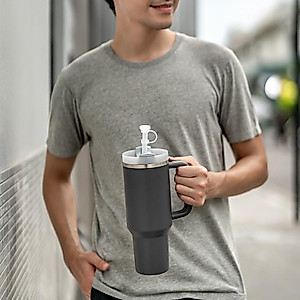 Airboat Silicone Spill Proof Stopper Set for Stanley H2.0 40oz 30oz Tumbler, Leak Proof Straws Topper Cover Cap Tumbler Accessories Compatible with Stanley Mug Cup