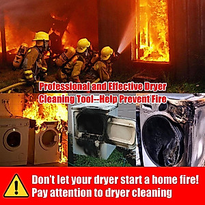 Sealegend 50 FEET Dryer Vent Cleaner Kit Double Synthetic Brush Head Upgraded Flexible Quick Snap Brush with Drill Attachment Extend Up to 50 FEET for Easy Cleaning Use with or Without a Power Drill