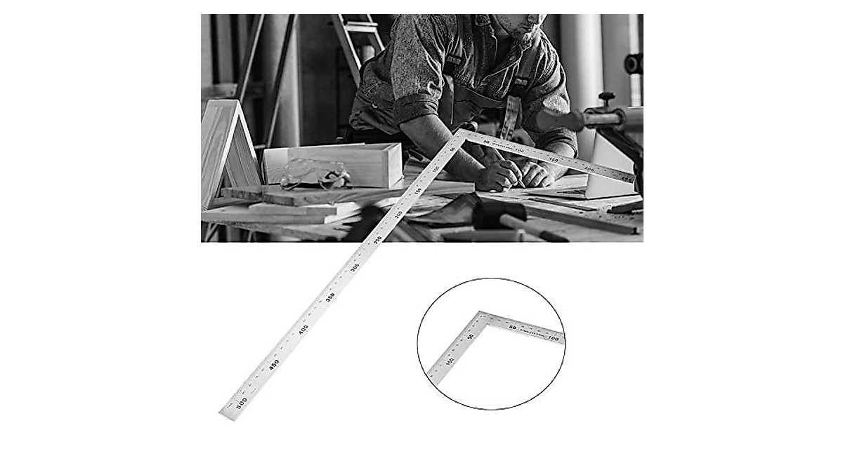 Oumefar L-Shaped Stainless Steel Ruler - High Quality Tool