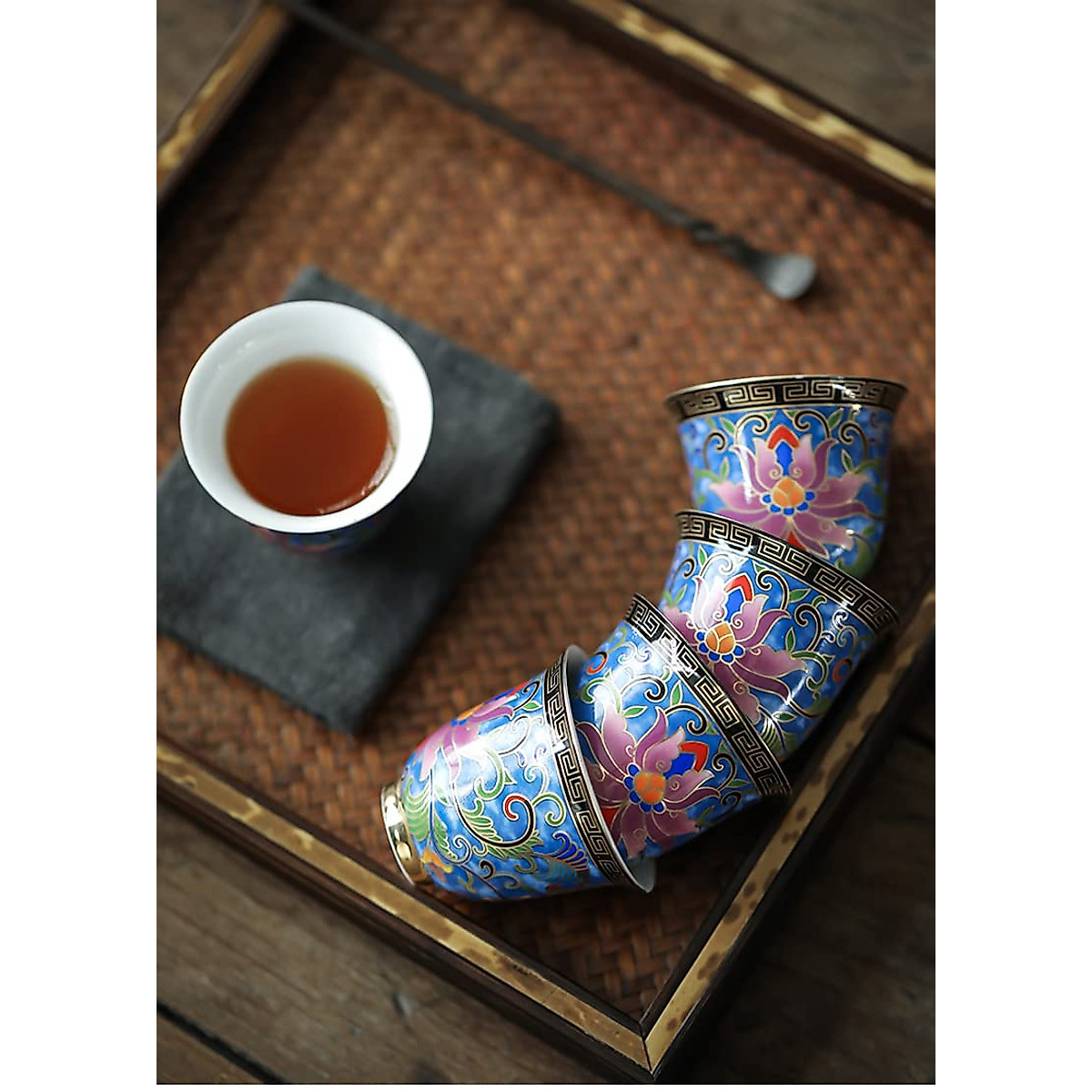GUCTAY Traditional Chinese Tea Cup Asian cup Single tea cup Ceramic tea cup Kung Fu Tea Cup Porcelain teacup