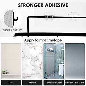 GEFTZRD 3 Pack Shower Caddy,Self Adhesive Bathroom Shelf with Soap Holder,Stainless Steel Rustproof Bathroom Shower Organizer No Drilling Shower Wall Shelves