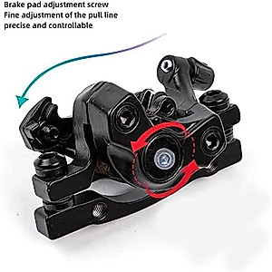 BUCKLOS Mountain Bike disc Brake Caliper with 160mm Adapter, Bicycle Mechanical Aluminum Alloy Brake Calipers, Front/Rear Caliper fit e-Bike Road Bike Folding Bicycles