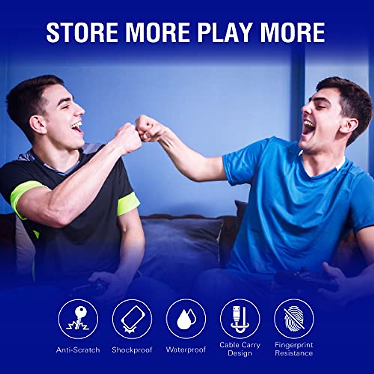 Silicon Power 1TB USB-C USB 3.0 Rugged Game-Drive Portable External Hard Drive A62, Compatible with PS4 Xbox One and PS5
