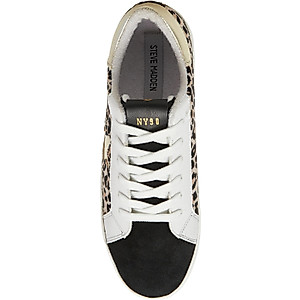 Steve Madden Women's Starling Sneaker, Black/Leopard, 7.5
