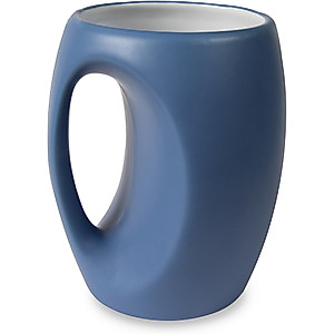 Pavilion Gift Company - 10519 Pavilion Gift Company Blue Huggable Hand Warming 16 oz Coffee Cup Mug Good Morning Lake Life