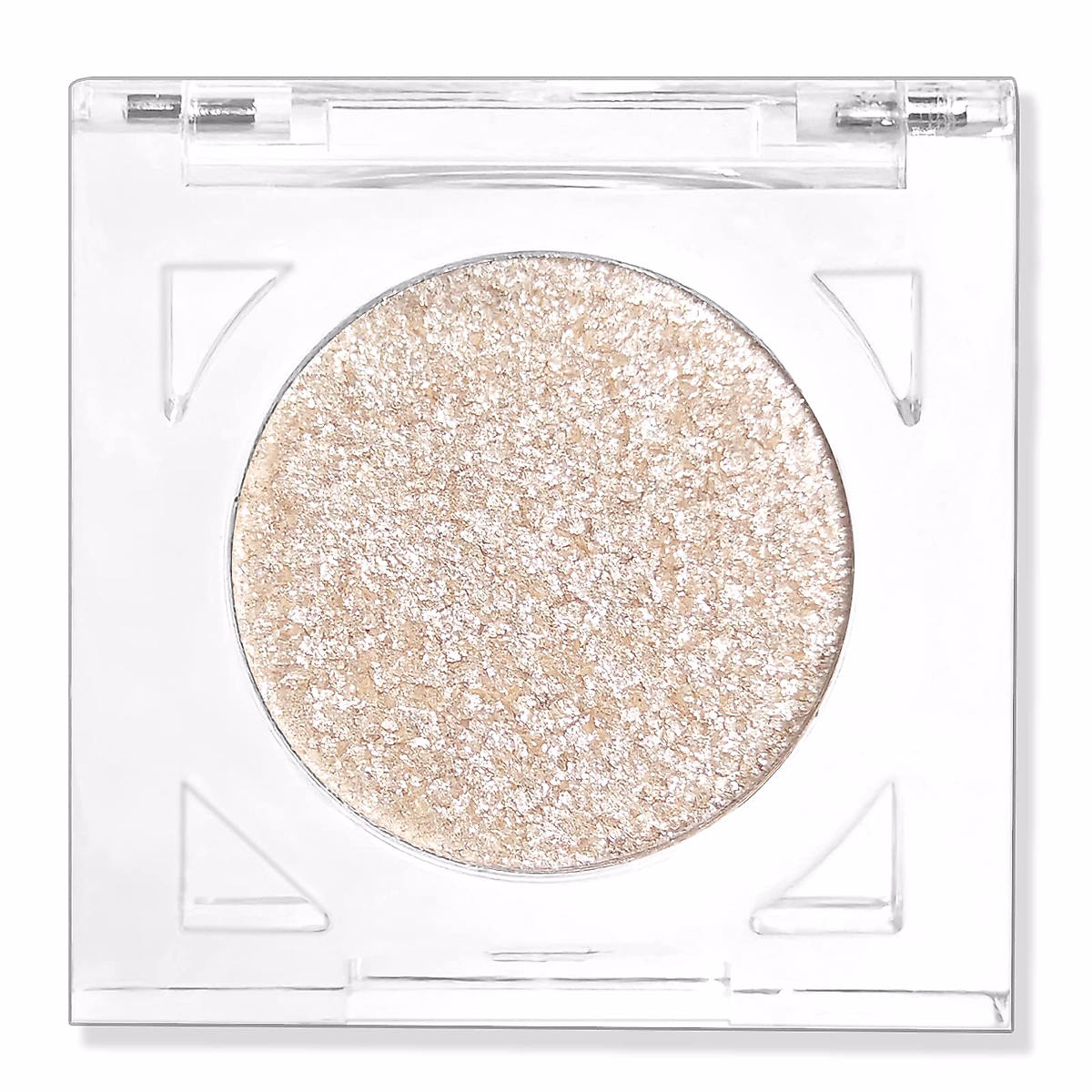 Erinde Shimmer Glitter Eyeshadow Palette, Korean Eye Glitter Makeup, Ultra-Blendable, Sparkle Silver Champagne Gold Eye Shadow, Single Shade Metallic Pigmented Color, 02#