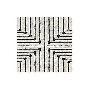 RUGGABLE x Jonathan Adler Washable Rug - Perfect Modern Area Rug for Living Room Bedroom Kitchen - Child Friendly - Stain & Water Resistant - Inkdrop Black & Ivory White 8'x10' (Standard Pad)