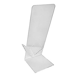 DBM IMPORTS Clear Acrylic Vertical Single Shoe Display Stand Set of 4 Pc with Heels Slant Riser Holder