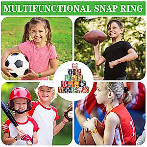 Deekin Sports Ball Slap Bracelets Football Baseball Basketball Snap Bracelet Bands Slap Bands Colorful Slap Bracelets Party Favors for Boys Birthday Party Supplies, 8.8 x 1.2 Inch (48 Pcs)