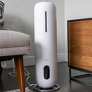 Crane Ultrasonic Cool Mist Tower Humidifier, 2 Gallon,White,EE-6917