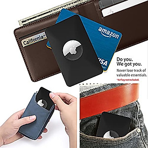 2PCS Card Case for AirTag and 2PCS Waterproof Apple AirTag Keychain