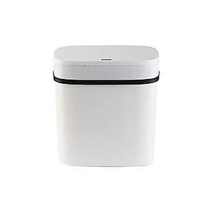 WENLII Intelligent Sensor Trash Can Toilet Automatic Cover Narrow Seam Garbage Bin Toilet Paper Basket Electric Living Room Creative