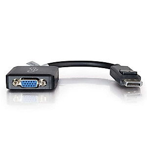 C2G Mini Display Port Cable, Display Port to VGA, Male to Female, Black, 8 inches, Cables to Go 54323