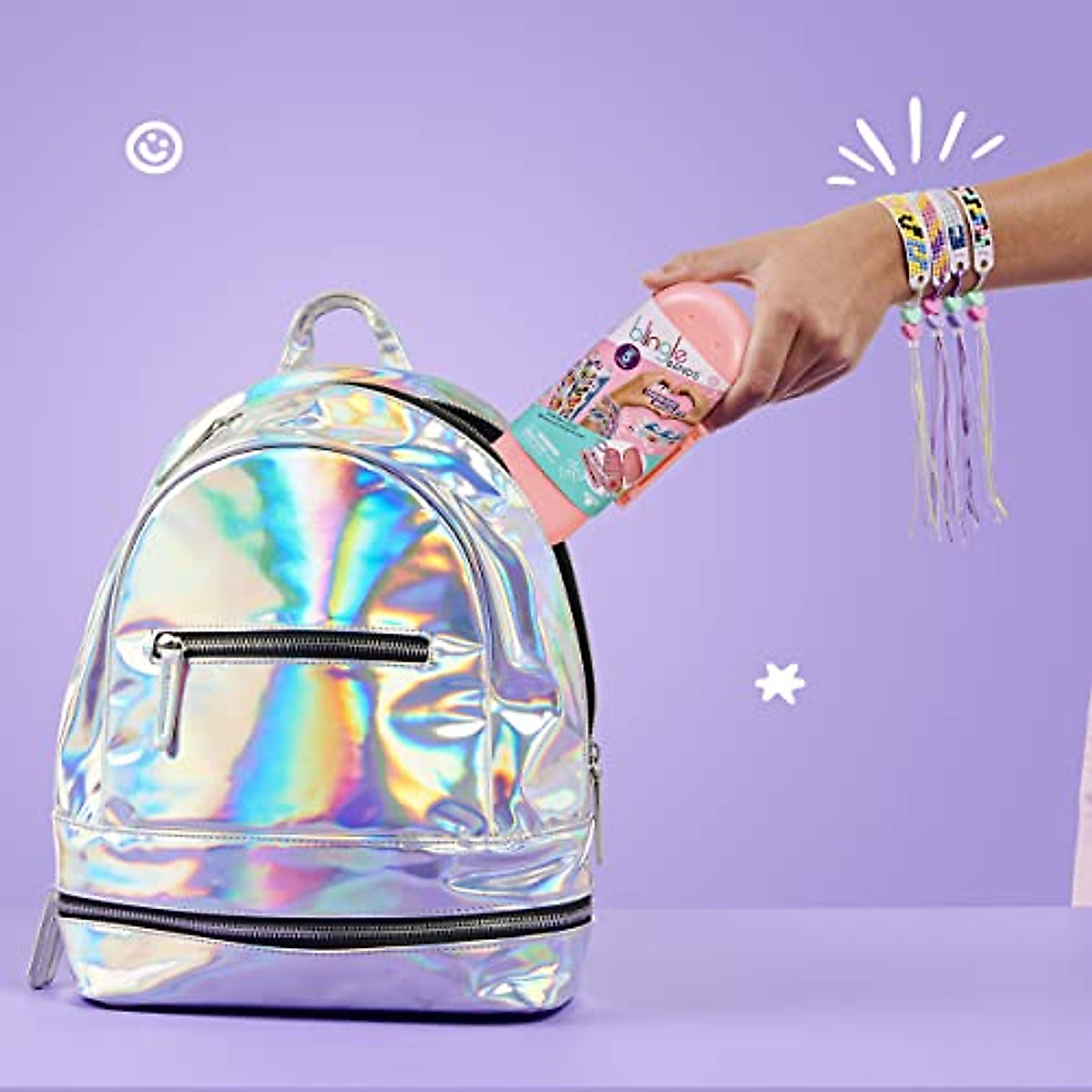 Blingle Bands DIY Gem Friendship Bracelet, 5 Band On The Go Starter Pod in 6 Piece CDU - Arts & Craft Activity for Ages 7 and Up