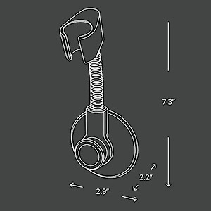 Bath Beyond Shower Head Holder - Flexible Shower Head Holder Adjustable Vacuum Suction Cup Shower Head Wall Mount Holder for Hand Held Shower Head (Adhesive Sticker Provided) (Chrome)