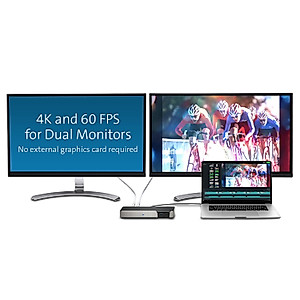 Kensington SD5200T Thunderbolt 3 Docking Station - 85W PD - Dual Monitor 4k for Mac and PC (K38300NA)