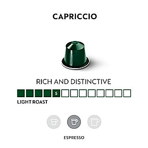 Nespresso Capsules OriginalLine, Capriccio, Medium Roast Espresso Coffee, 50 Count Coffee Pods, Brews 1.35oz (ORIGINAL LINE ONLY)