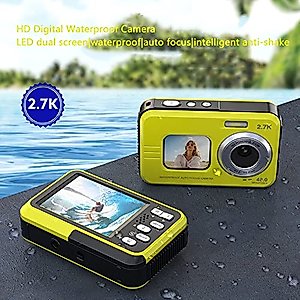 Digital Cameras for Photography Compact Waterproof Action Camera with 2.7K Ultra HD Video, 48MP Frame Grabs, Image Sensor, Live Streaming, Stabilization，Digital Camera Full HD Video Camera (Color : C