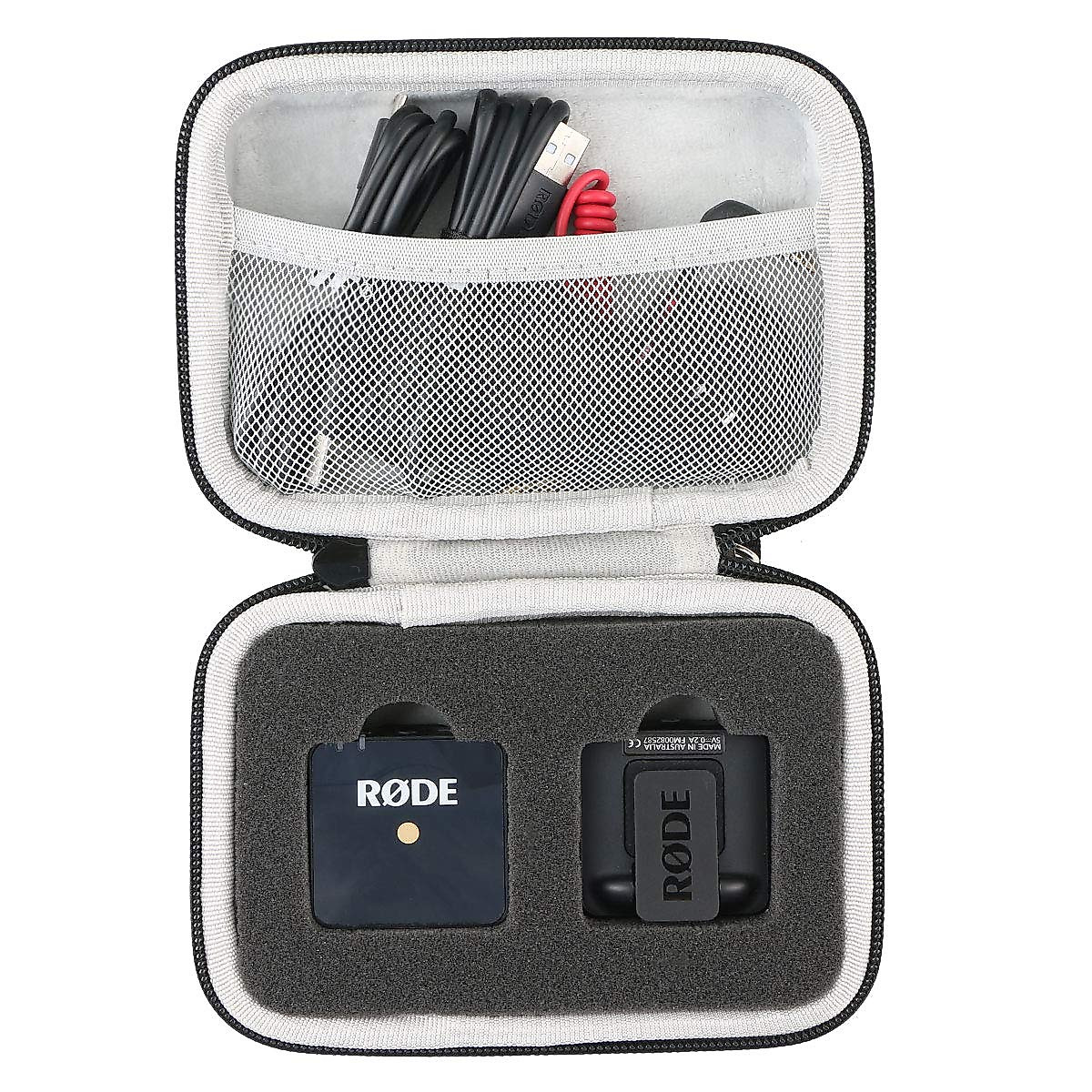 khanka Hard Travel Case Replacement for Rode Wireless GO II Single/GO Dual Channel Compact Digital Wireless Microphone System (Rode GO)/ME Clip-on Wireless Microphone System