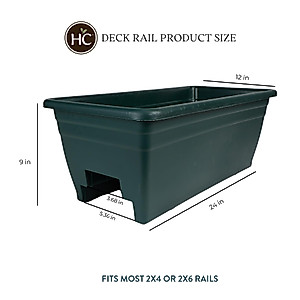 Green Deck Rail Planter