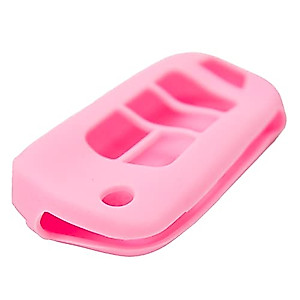 Keyless2Go Replacement for New Silicone Cover Protective Case for Select GM Flip Remote Key Fobs OHT01060512 - Pink