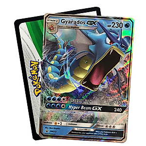 Pokemon SM11.5 Hidden Fates Gx Tin- Gyardos + 1 of 3 Foil Pokémon-GX Cards + 4 Booster Pack, Multicolor