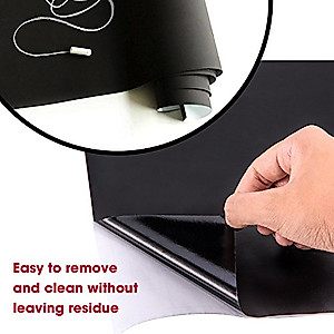 Chalkboard Contact Paper,LeeLoon Chalk Paper Wall Decals Stickers Self-Adhesive Eraseble Cuttable Removable Blackboard Wallpaper for School Office,Home,Kid,Art,Restaurant Menu,Decoration 17.7" X 78.7"
