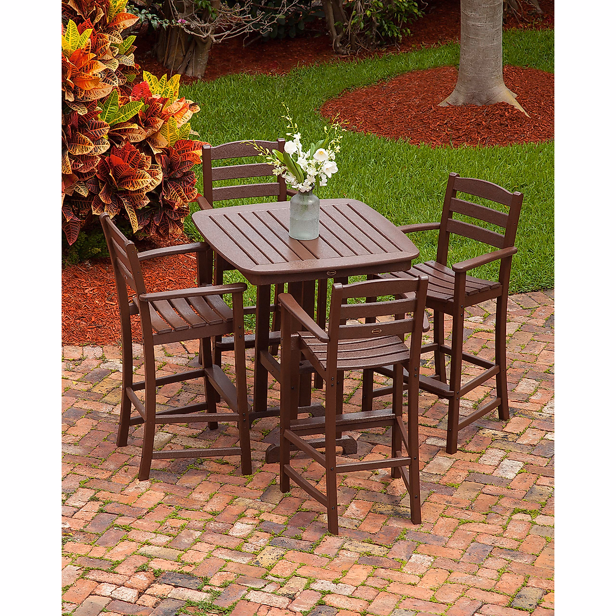 POLYWOOD® La Casa Café Bar Set, Sand