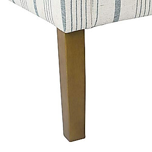 HomePop Modern Swoop Arm Accent Chair, Blue Stripes