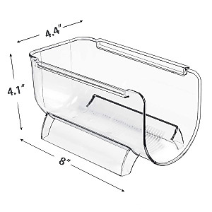 LIUXDIV Wine Rack Countertop, Stackable Water Bottle Storage Rack, Frigerator Organizing Set, Plastic Wine Holder, Refrigerator Organizer Bins, Water Bottle Organizer for Cabinet (2 Bottle)