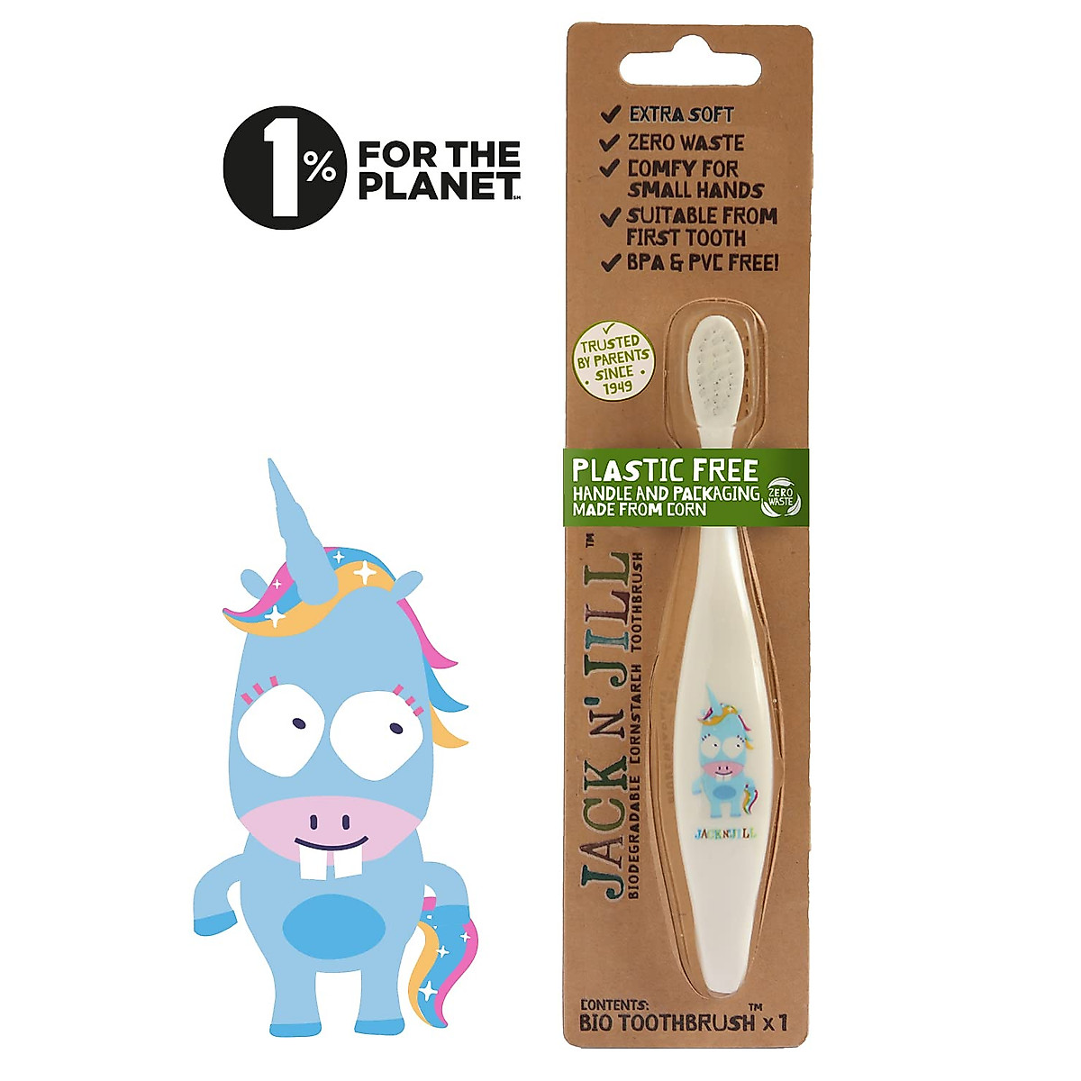 Jack & Jill Bio Brush Unicorn, 28 g
