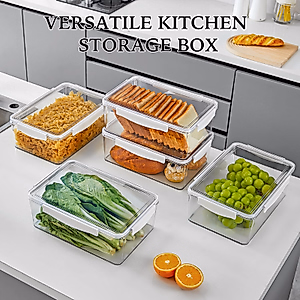 ORGIDOL 2 Packs Bread Box Airtight Bread Storage Containers Clear Bread Box for Kitchen Countertop, Stackable Bread Bin Large Bread Keeper for Homemade Bread, Muffins, Rolls, Bagel, Loaf