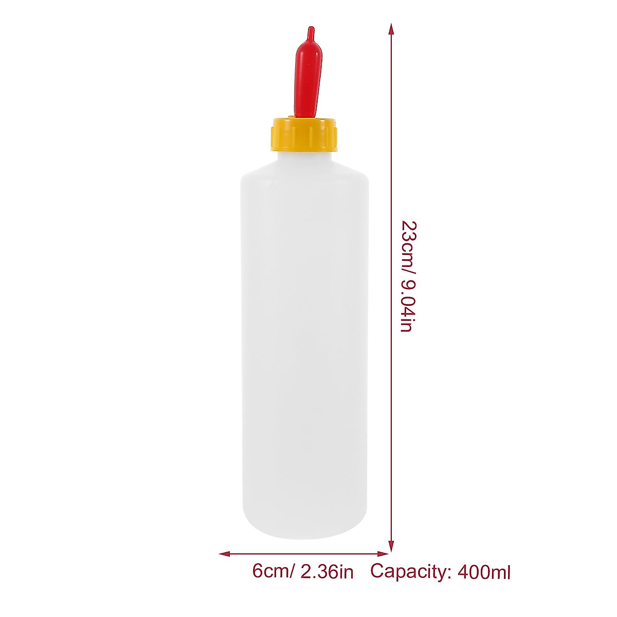 DOITOOL 5 Pcs 400ml Goat Bottles for Feeding Baby Goats,Lamb Nursing Lamb Feeding Bottle,Puppy Feeding Bottles,Small Animal Milk Drink Bottle,Plastic Milk Bottles for Newborn Animals