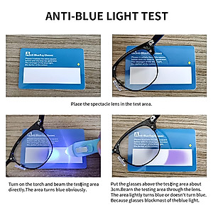 RuiJinGen Computer Gaming Blue Light Blocking Glasses Half frame Retro Semi Rimless Clear Lens Glasses Eyewear Men Women