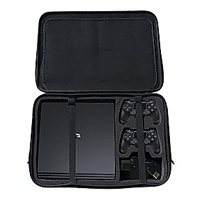KT-CASE Playstation 4 Case, Playstation 4 Slim/Playstation 4 Pro Console Storage Box PS4 Pro Bag (Black)